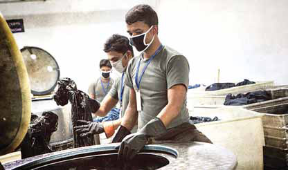 Reducing the environmental impact of garment processing