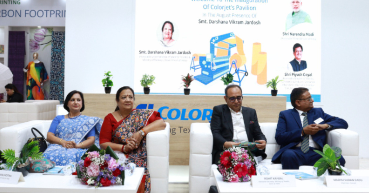 Union Minister Of Textile inaugurated Colorjet Pavilion at ITMA